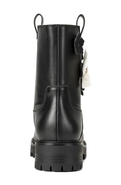 Karl Lagerfeld Paris Medina Floral Appliqué Lug Sole Booties