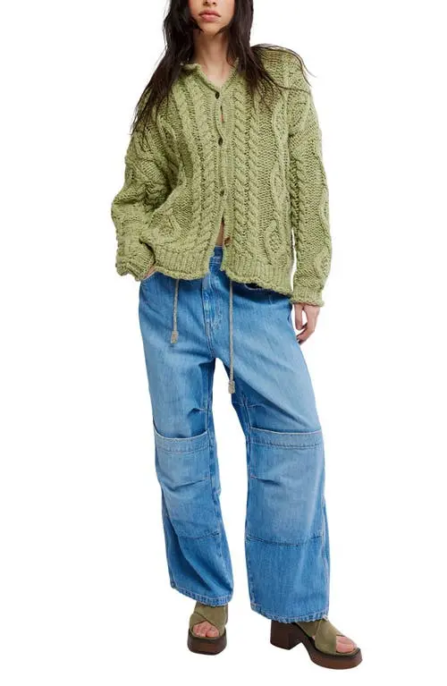 Free People Opal Cable Knit Cardigan
