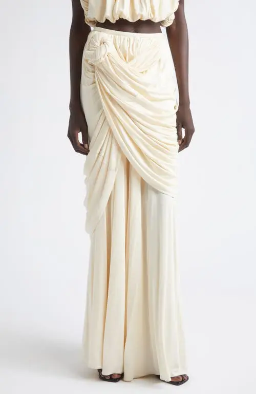 HEIRLOME Effie Draped Silk Maxi Skirt
