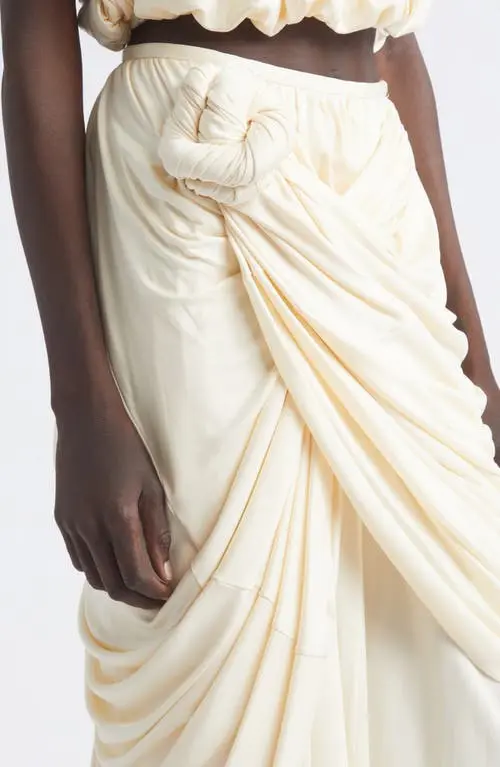 HEIRLOME Effie Draped Silk Maxi Skirt