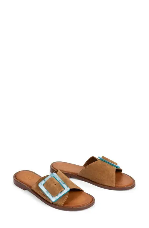 Penelope Chilvers Biarritz Buckle Leather Slide Sandal