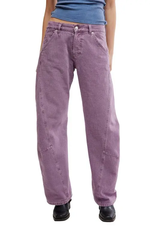 Free People Highland Low Rise Bowed Leg Jeans