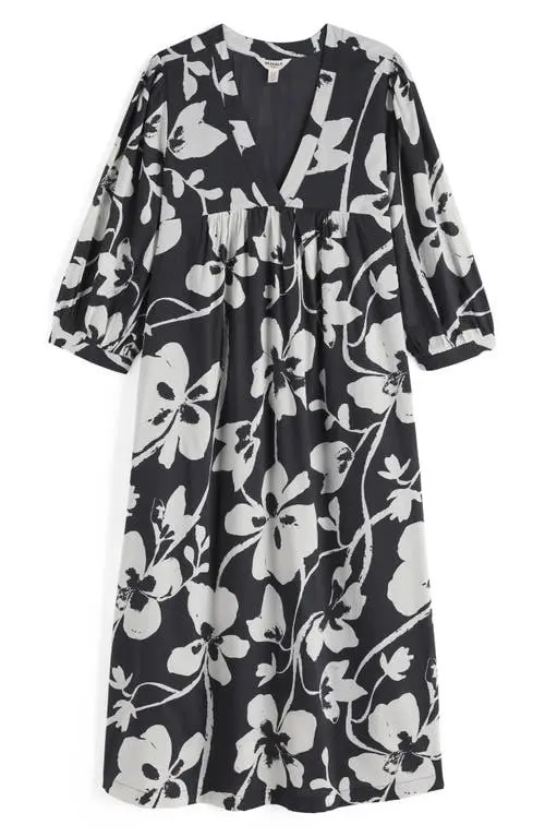 SEASALT CORNWALL Earth Floral Organic Cotton Caftan Dress