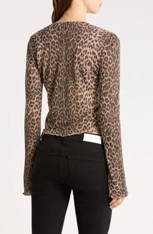 RE/DONE Isabelle Cardigan With Animal Print