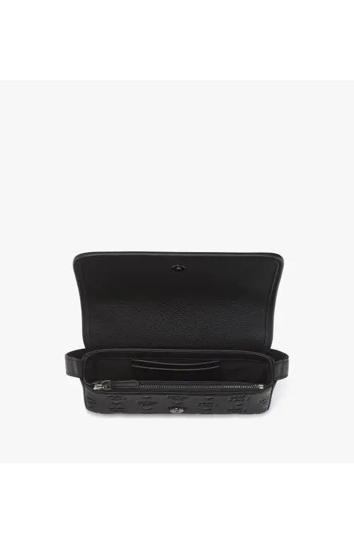 Mcm Aren Crossbody Wallet In Embossed Monogram Leather