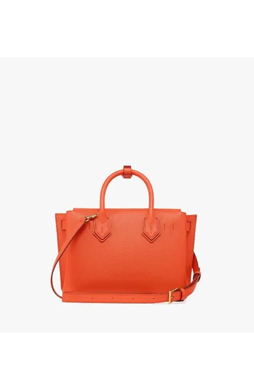 Mcm Small Milla Tote In Grained Leather