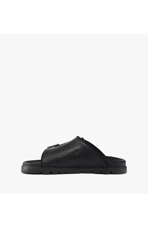 Mcm Sandals In Embossed Monogram Leather