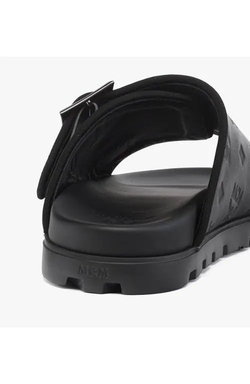 Mcm Sandals In Embossed Monogram Leather