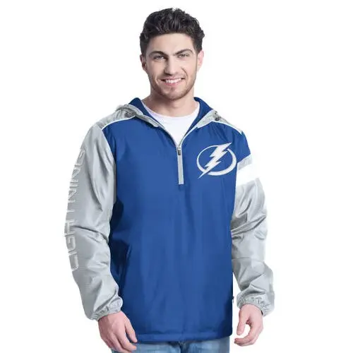 G-III SPORTS BY CARL BANKS Tampa Bay Lightning Half-zip Hoodie Jacket - Blue