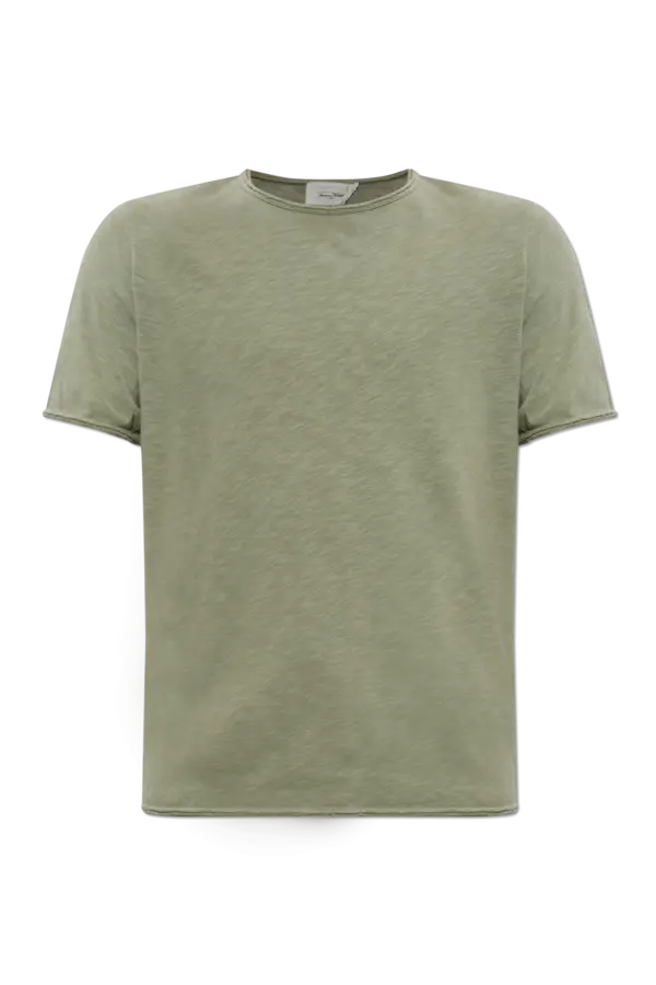 American Vintage T-shirt With Raw-edge Finish