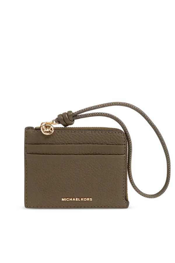 Michael Kors Leather Card Holder With Logo