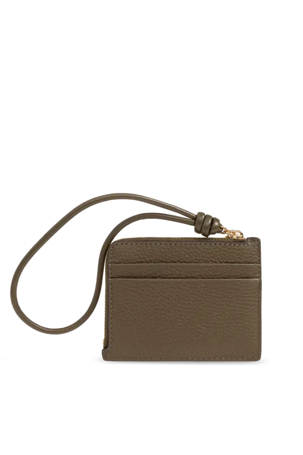 Michael Kors Leather Card Holder With Logo