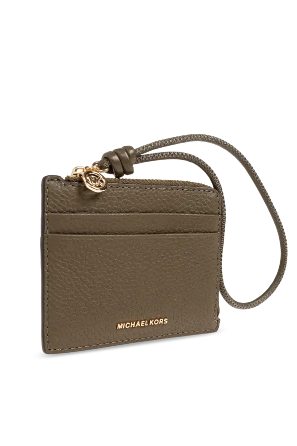 Michael Kors Leather Card Holder With Logo
