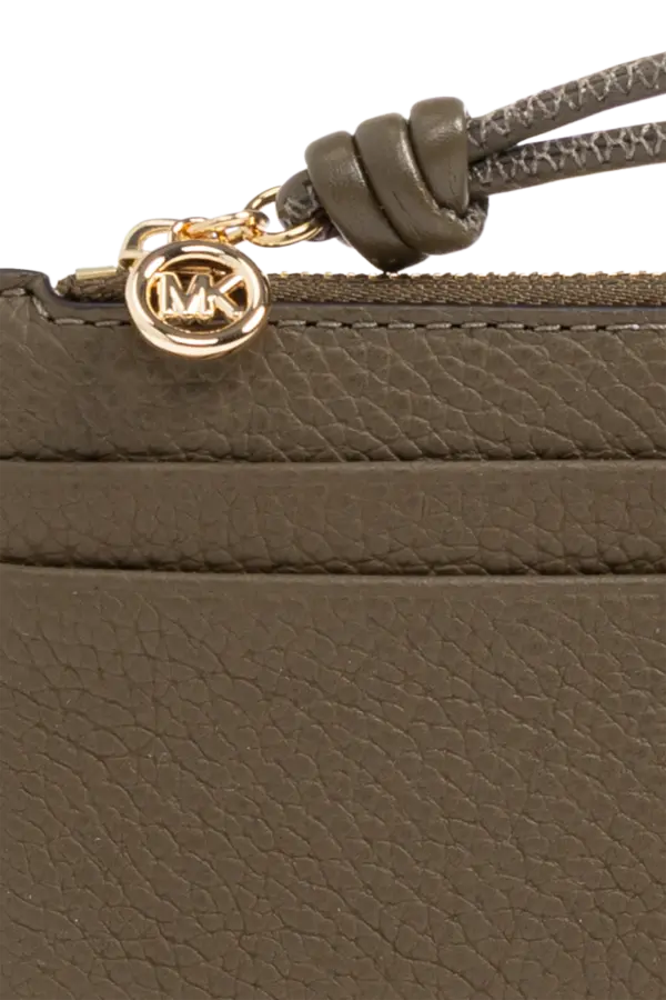 Michael Kors Leather Card Holder With Logo