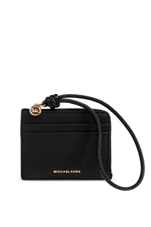 Michael Kors Leather Card Holder With Logo