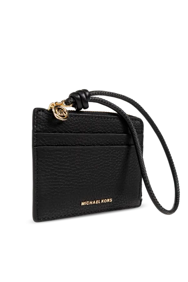Michael Kors Leather Card Holder With Logo