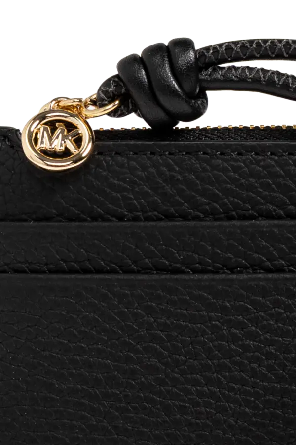 Michael Kors Leather Card Holder With Logo