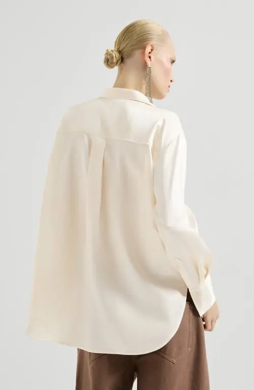 Brunello Cucinelli Silk Satin Blouse