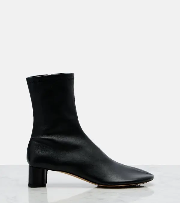 Bottega Veneta Cherry Leather Ankle Boots