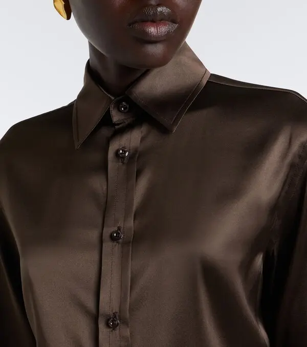 Ralph Lauren Silk-blend Satin Shirt