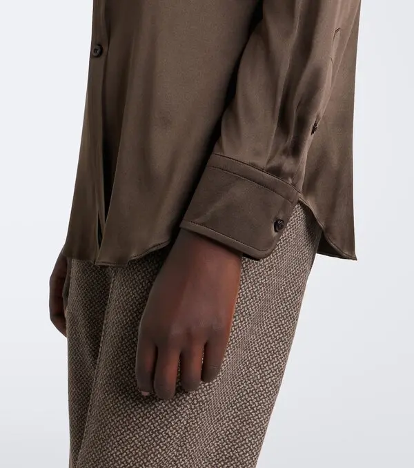 Ralph Lauren Silk-blend Satin Shirt