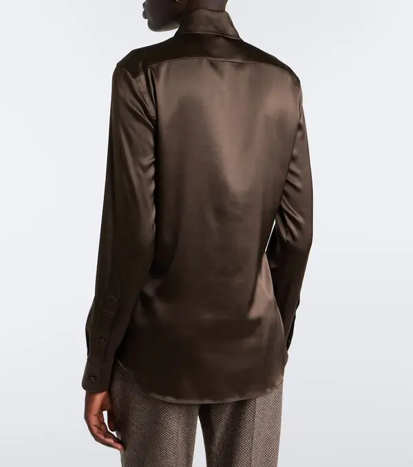 Ralph Lauren Silk-blend Satin Shirt