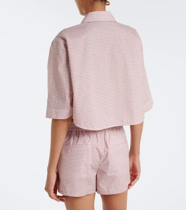 Valentino Garavani Vlogo Gingham Cotton Shirt