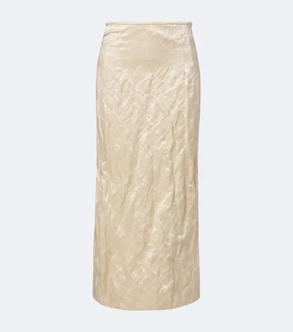 FFORME Midi Skirt In Cotton Blend - Beige