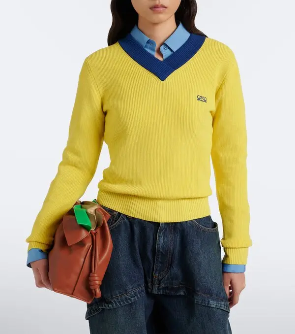 Loewe Double L Cotton And Wool Sweater