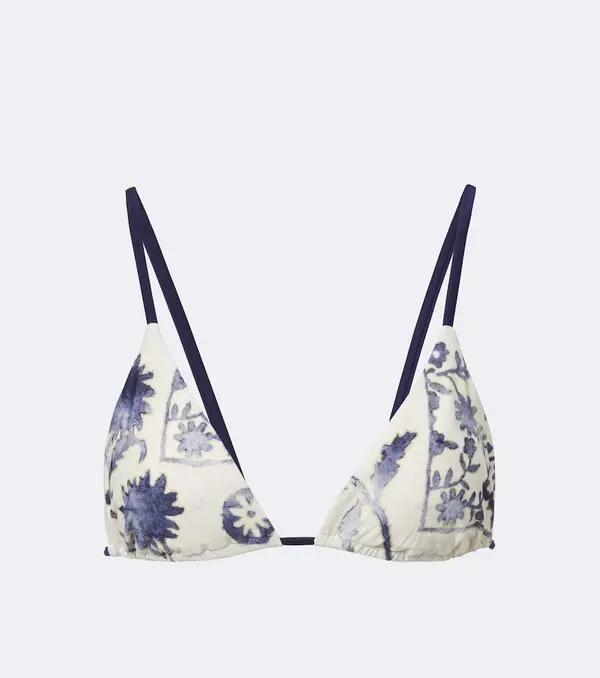SIR. Phillipa Floral Bikini Top - Blue