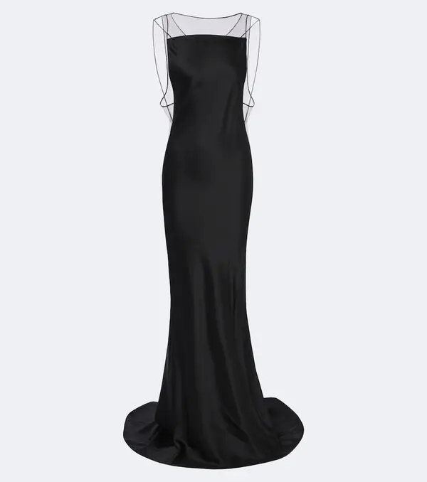 MAISON MARGIELA Satin Gown - Black