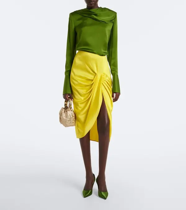 JIMMY CHOO Love Satin Pumps - Green