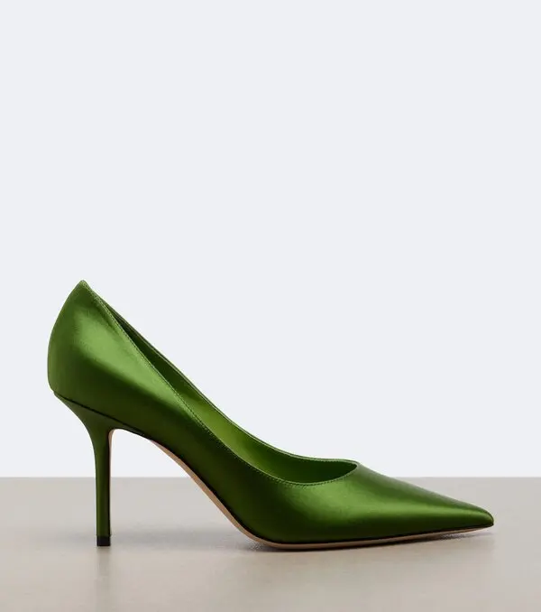 JIMMY CHOO Love Satin Pumps - Green