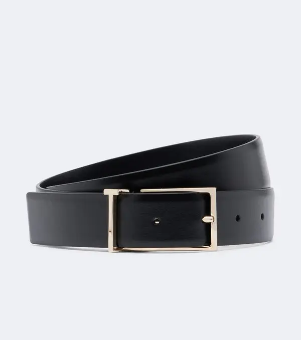 TOM FORD T Loop Leather Belt - Black