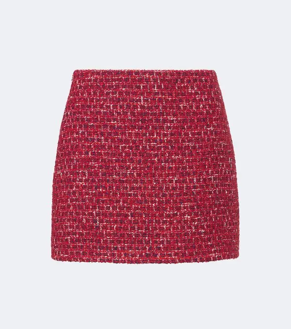 Valentino Garavani Tweed Miniskirt - Red