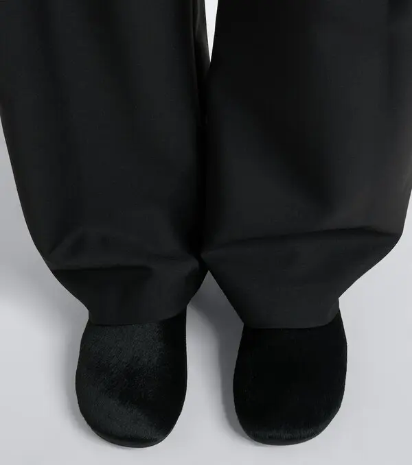A.emery Jesse Calf Hair Flats - Black
