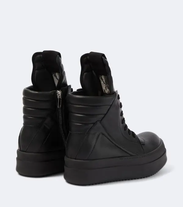 Rick Owens Mega Bumper Geobasket Leather Sneakers