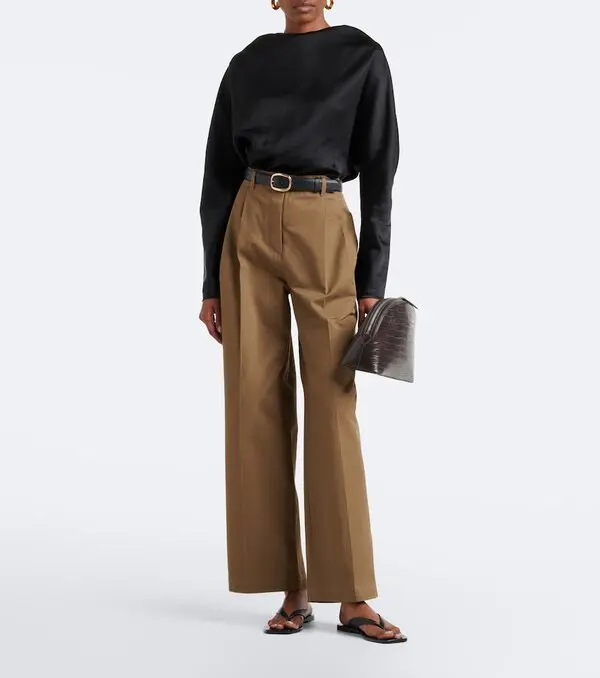 A.emery Halloran Croc-effect Leather Clutch - Brown