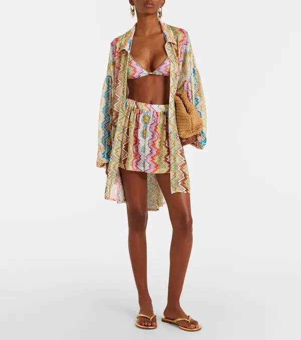 Missoni Zigzag Pattern Shorts - Multicoloured