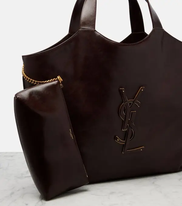 Saint Laurent Icare Leather Shopper