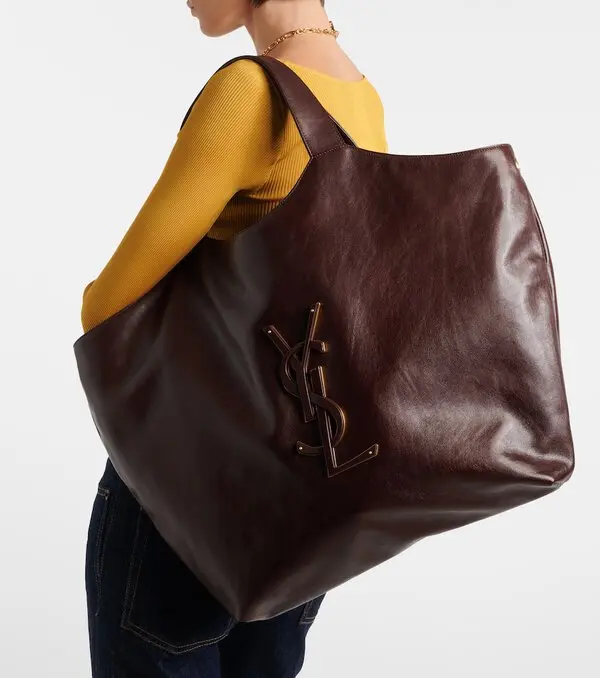Saint Laurent Icare Leather Shopper