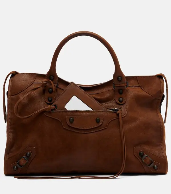 Balenciaga Le City Medium Leather Shoulder Bag