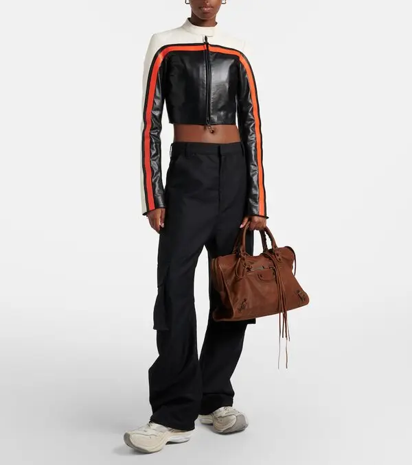 Balenciaga Le City Medium Leather Shoulder Bag
