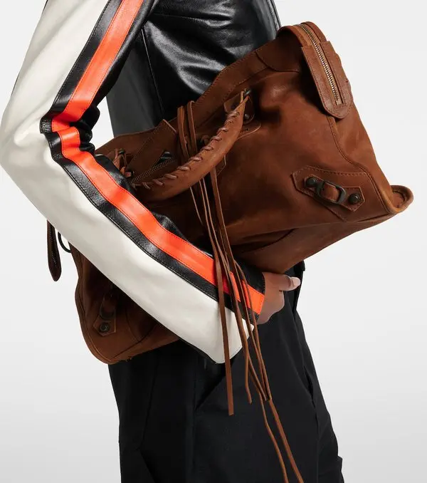 Balenciaga Le City Medium Leather Shoulder Bag