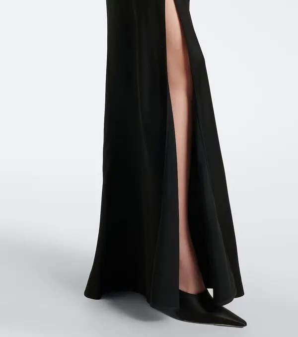 Victoria Beckham Paneled Crêpe Satin Gown