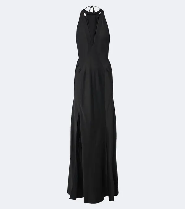 Victoria Beckham Paneled Gown - Black