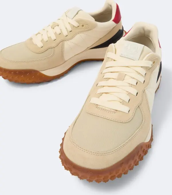 Moncler City Trek Suede-trimmed Sneakers - Beige