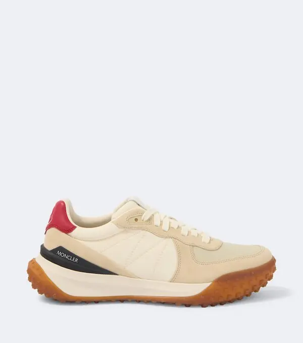 Moncler City Trek Suede-trimmed Sneakers - Beige