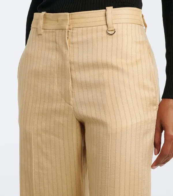 Isabel Marant Étoile Noanda Pinstripe Wool-blend Straight Pants