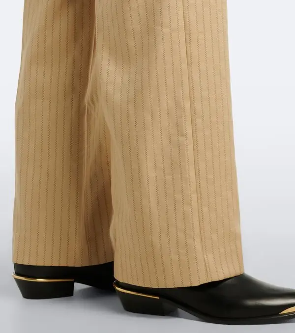 Isabel Marant Étoile Noanda Pinstripe Wool-blend Straight Pants